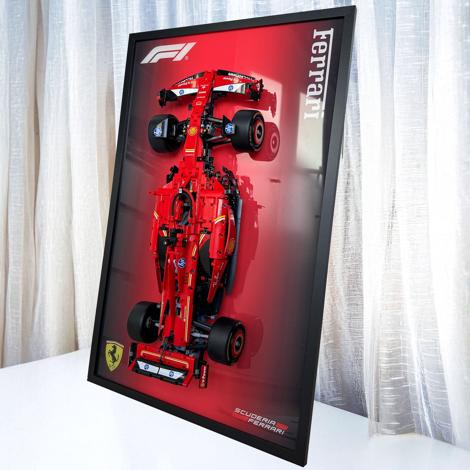 Premium Acrylic & Wood Wall Display for LEGO® Technic Ferrari SF-24 F1 ...